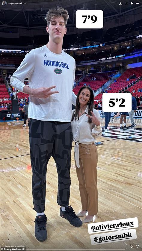 Tracy Wolfsons Picture With 7 Foot 9 College Basketball Player Olivier