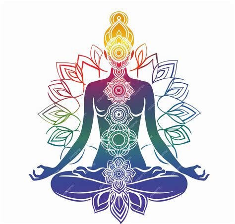 Premium Photo Colorful Chakra Meditation Illustrations Of Meditating