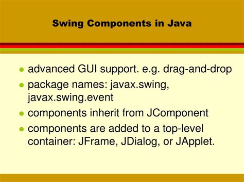 PPT GUI Programming In Java PowerPoint Presentation Free Download ID