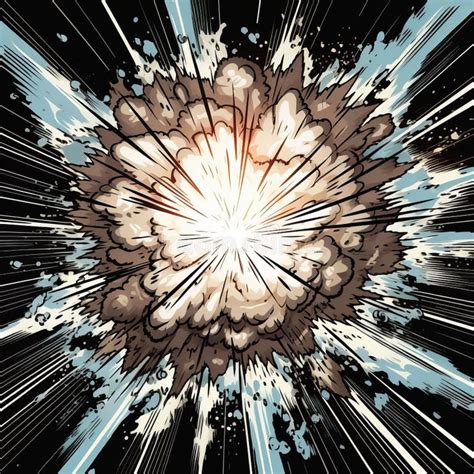 Retro Comic Book Style Supernova Explosion Artwork Stock Illustration Illustration Of