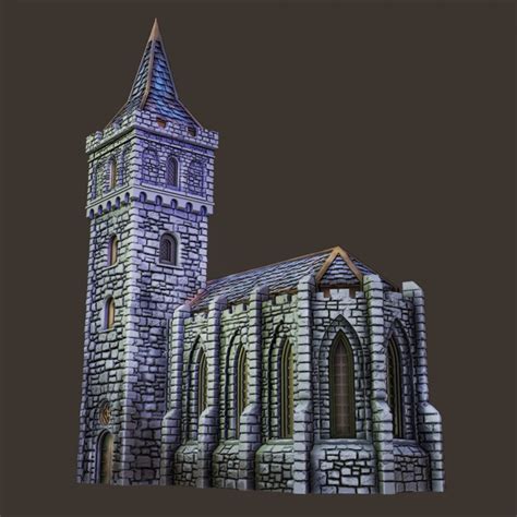 3d Printable Small Gothic Village Church By Lumosminiatureterrain