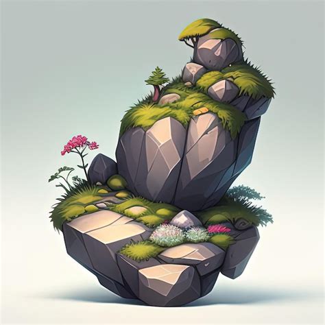 Premium Photo Stone And Rock Game Assets Textured Style