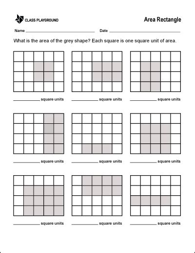 Area Print Class Playground Worksheets Library