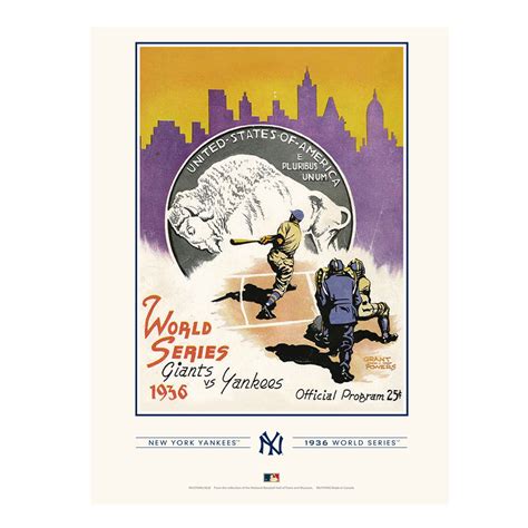 New York Yankees 12 X 16 1936 Program Cover Art Print