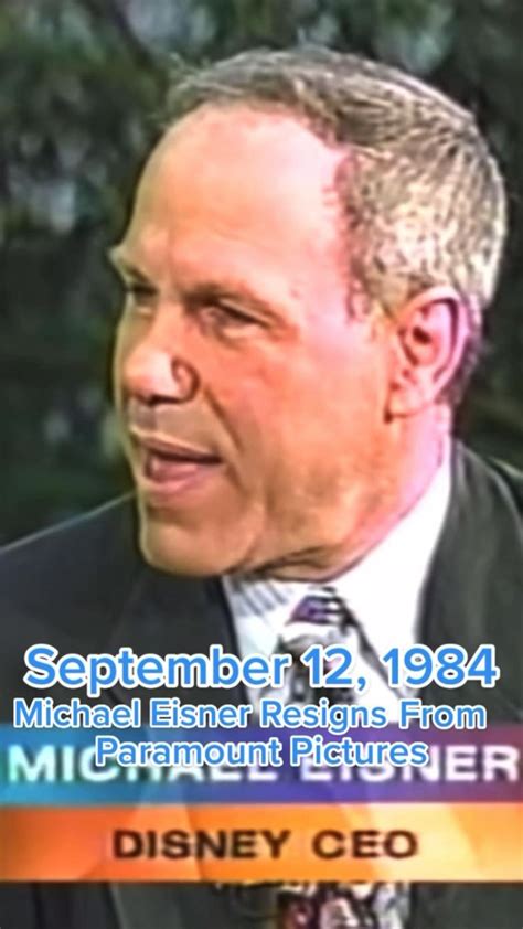 Michael Eisner Resigns From Paramount Pictures Michael Eisner Disney 80s Disney Aesth