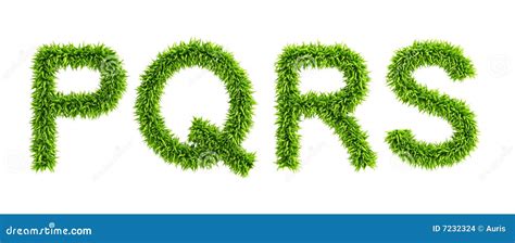 Symbolic Grassy Alphabet Royalty Free Stock Image