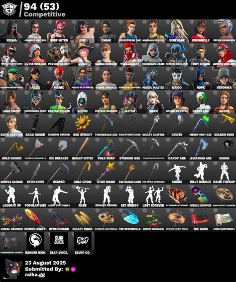 Stacked Fortnite Account 294 Skins Rare Exclusives