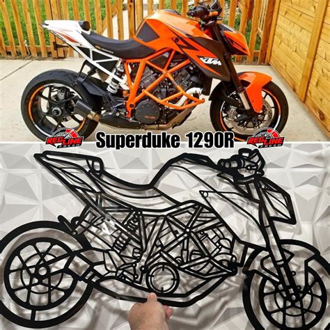 Superduke 1290r Motorcycle Silhouette Line Wall Art Video Inside
