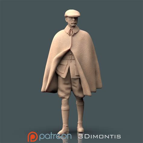 3d Printable Man In The Cloak By Dmitry Tishchenkov