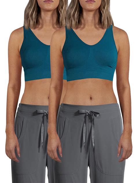 Secret Treasures Womens Wire Free Seamless Comfort Bra 2 Pack