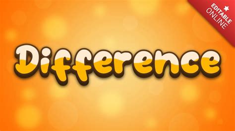 Difference Orange Juice Text Effect Generator