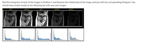 Plot The Histograms Of Each Of The Images In Problem Chegg Com