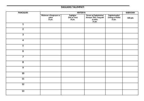 Scoring Sheet Daglian Pdf