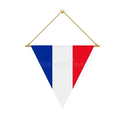 French Triangle Flag Hanging Illustration Stock Vector Illustration Of Freedom Culture 94589558