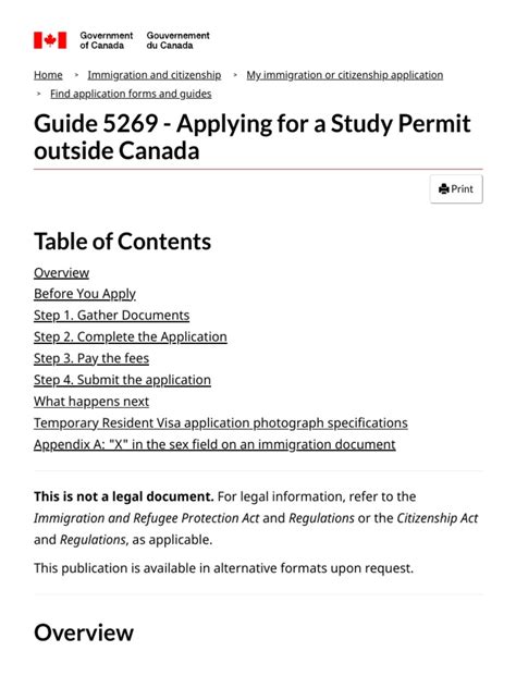 Guide 5269 Applying For A Study Permit Outside Canada Canada Ca