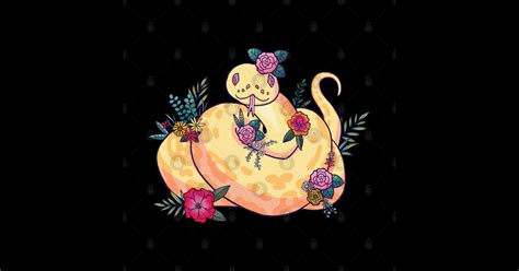 Yellow Morph Floral Princess Ball Python Design Reptiles Sticker Teepublic