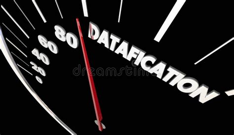 Datafications Geschwindigkeitsmesser Drehungs Informationen In Daten Einblicke 3d Stock