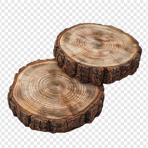 Two Wooden Tree Slices Premium Ai Generated Psd
