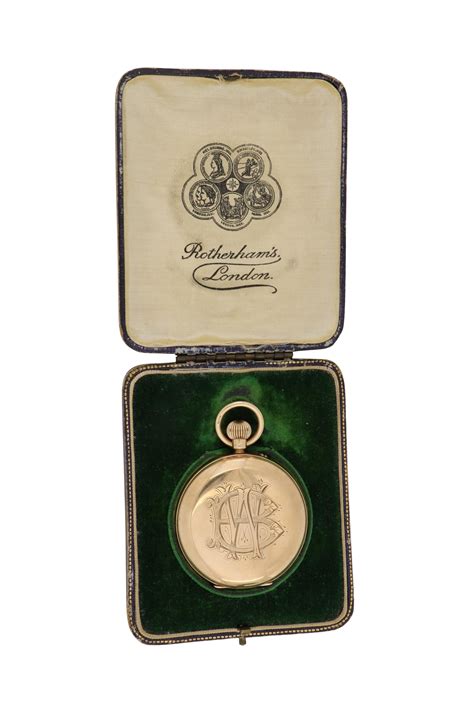 Lot Antique 9ct Gold Triple Cased Full Hunter Pocket Watch Engraved