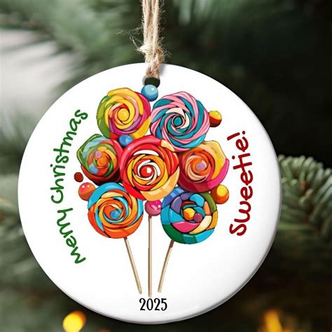 Lollipop Christmas Ornament Candycore Personalized Candy Ornament
