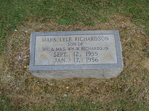 Mark Lyle Richardson 1955 1956 Mémorial Find A Grave