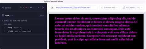 emulate media in cypress tests better world by better software