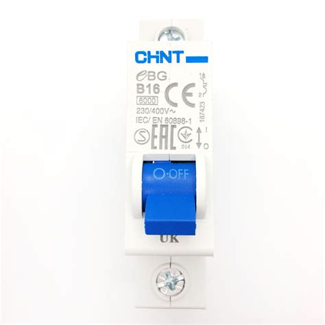 Mcbs Chint Ebg 187423 B16 16a 16 Amp Mcb Circuit Breaker Type B