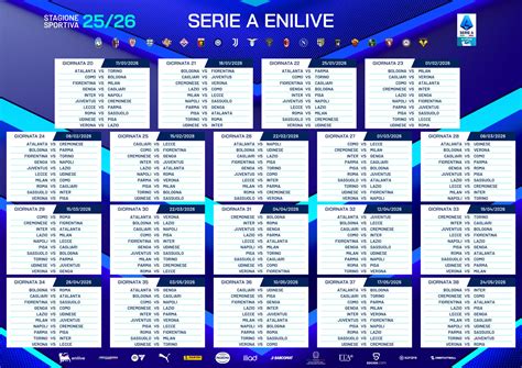 Calendario Serie A 2025 2026 Tutte Le Date E Le Partite Calcio E Finanza