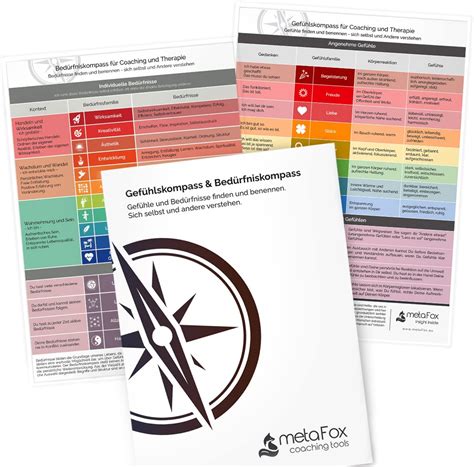 Metafox Emotions Compass A4 Paper Laminated Print For Coaching And