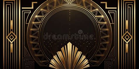 Abstract Art Deco Great Gatsby 1920s Geometric Architecture Background