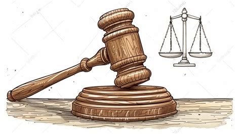 Premium Photo A Drawing Of A Gavel And A Drawing Of A Judges Gavel On
