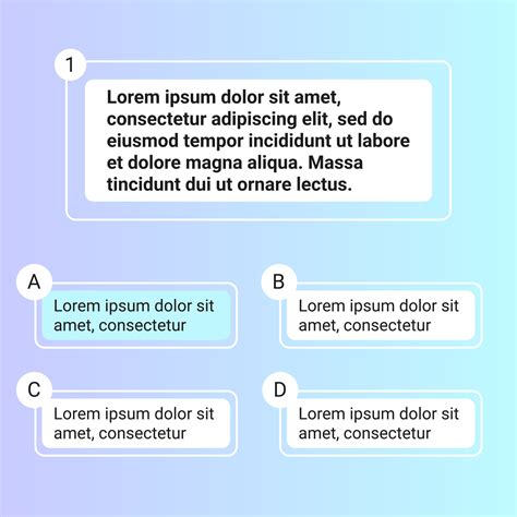 Quiz Test Template Ui Design Vector Illustration 10377940 Vector Art At