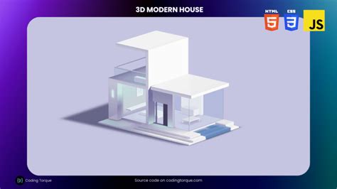 3d Modern House Using Html Css And Javascript Coding Torque