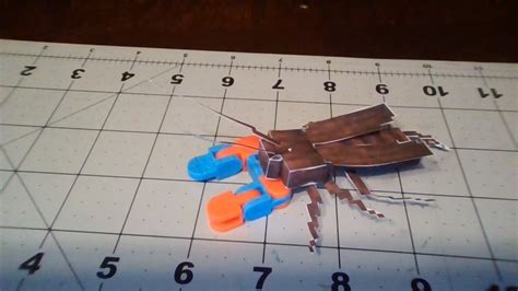 Pixel Papercraft Alexs Mobs Cockroach