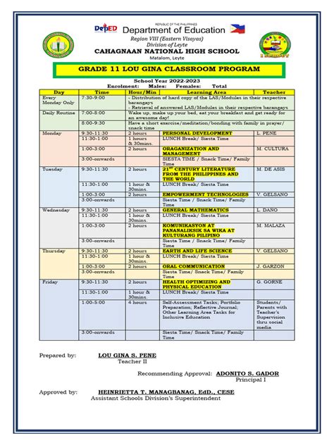 Classroom Program Pdf