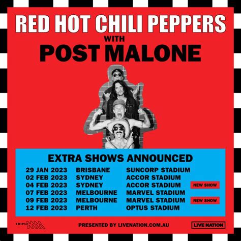 Red Hot Chili Peppers Post Malone Suncorp Stadium Brisbane 29th
