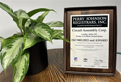 Quality Certifications Iso 9001 And As9100d Circuit Assembly