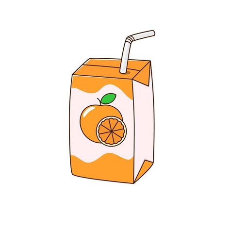 Cartoon Juice Carton