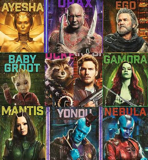 Guardians Of The Galaxy 2 Characters Reunite In New Posters Guardians