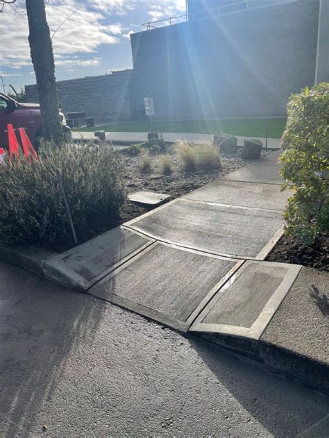 Wheelchair Letdown Concrete Patio Designs Outdoor Ramp Concrete Patio