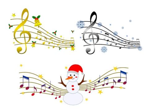 Christmas Music Notes Clip Art Christmas Musical Notes Stock
