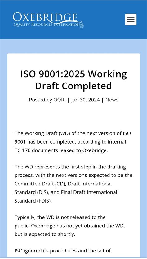 Dr Sharaf Ageed On Linkedin Iso 9001 2025 Working Draft Completed
