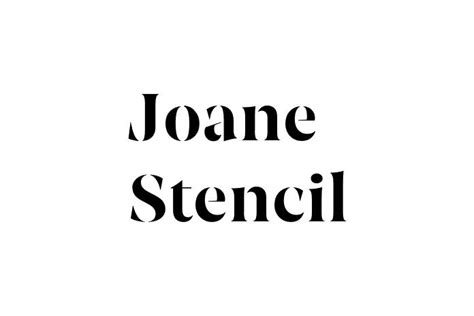 Joane Stencil Font Free Font Download