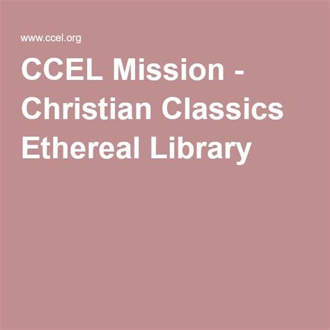 Christian Classics Ethereal Library