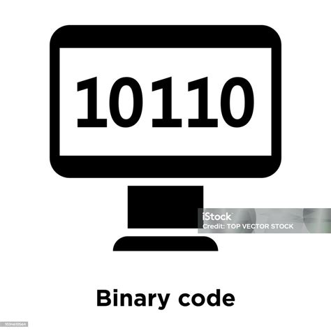 Binaire Code Pictogram Vector Geïsoleerd Op Witte Achtergrond Logo Concept Van Binaire Code