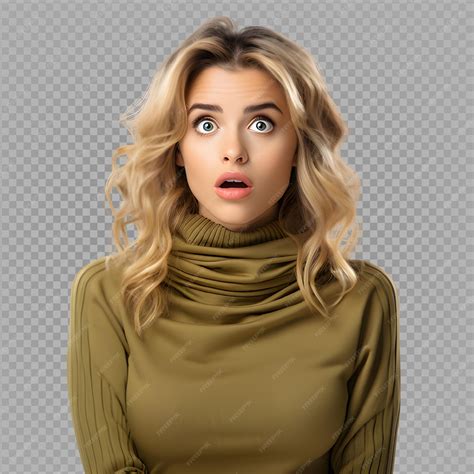 Premium Psd Portrait Of A Woman With Shocked Expression Isolated On