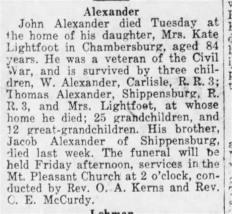 John Alexander Obit