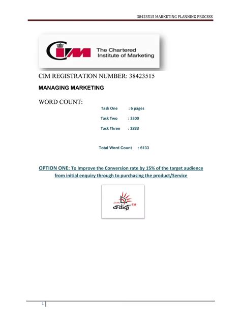 Cim Stage 2 Assignment On Marketing Planning Process Pdf