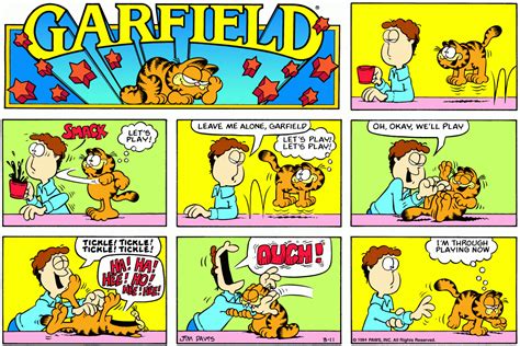 Garfield Daily Comic Strip On March 11th 1984 Garfield Comics