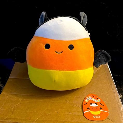 Squishmallows Toys Nwt 8 Delie The Candy Corn Bat Squishmallow